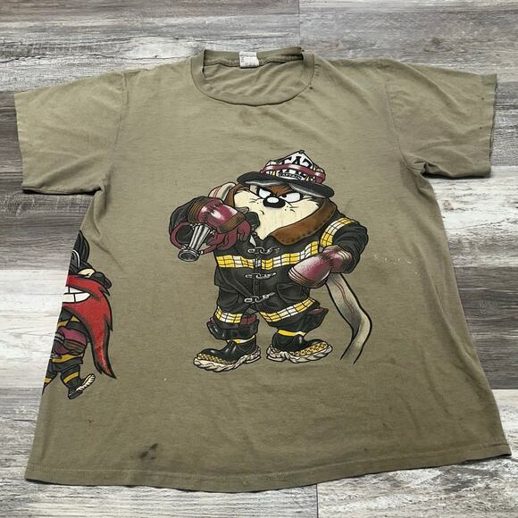 Warner Bros. | Shirts | Vintage 9s Looney Tunes Taz Coyote Yosemite Sam ...